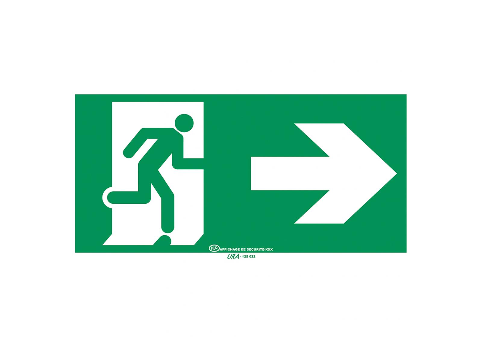 956661 - Pictogramme autocollant pour signalisation évacuation avec ...
