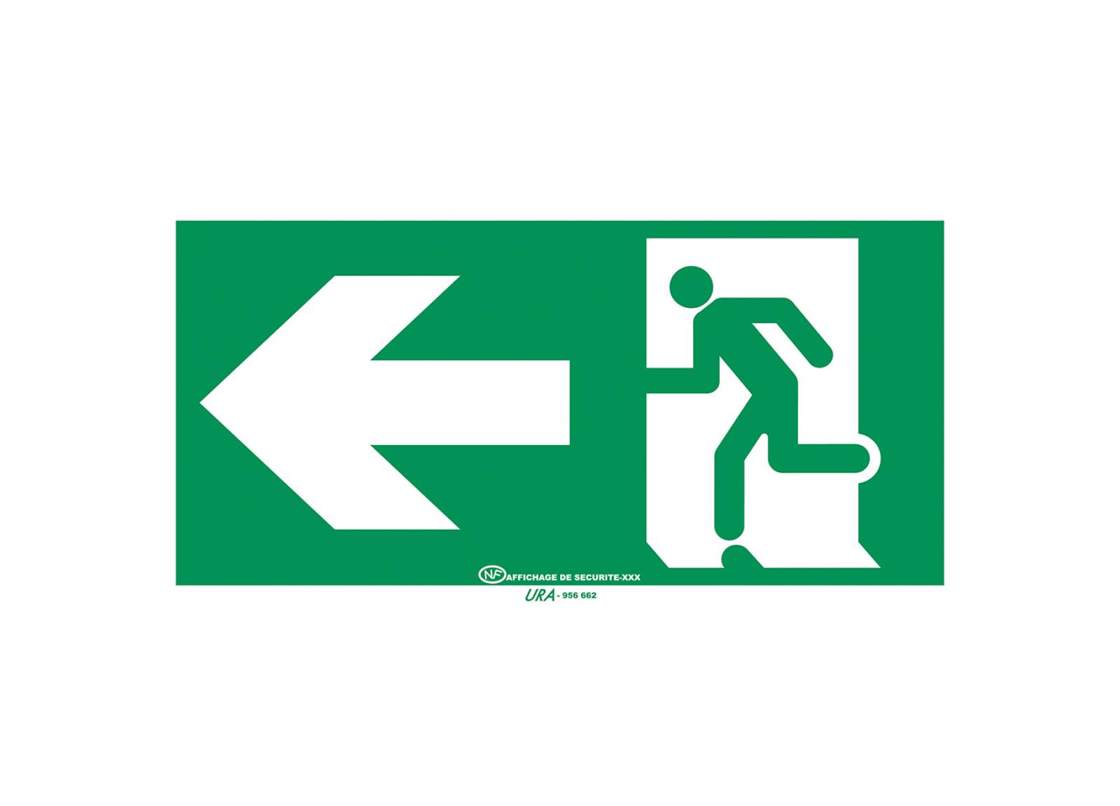 956661 - Pictogramme autocollant pour signalisation évacuation avec ...